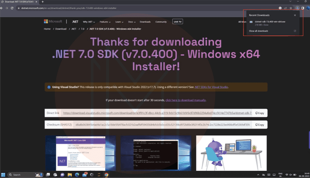 .Net Installation on windows | Step-by-Step Guide